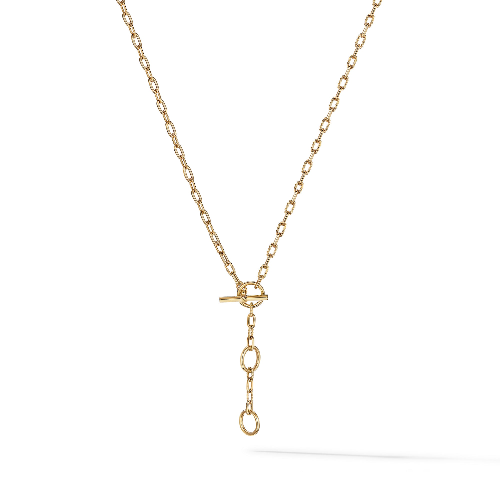 David Yurman Madison® Three Ring Chain Necklace In 18k Yellow Gold, 3m ...